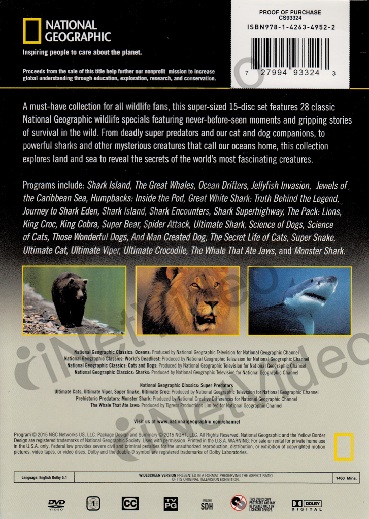 WILDLIFE (15-DISC SET) (National Geographic Classic Collection) (Boxset ...