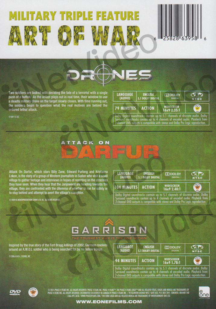 MILITARY TRIPLE FEATURE - Art Of War (Drones / Attack On Darfur ...
