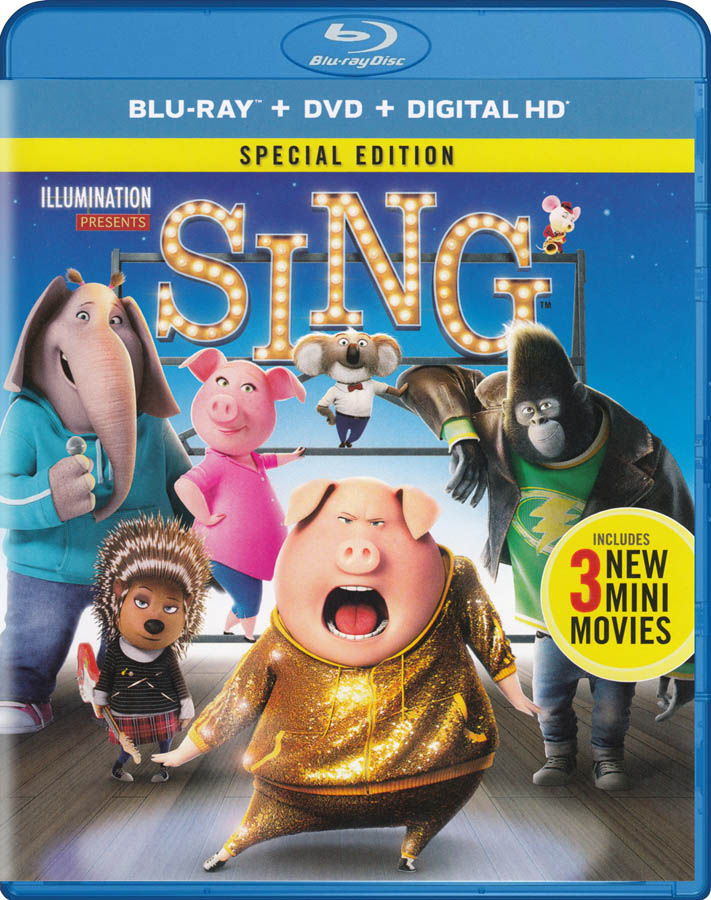 SING (BLU-RAY + DVD + Digital HD) (Édition Spéciale Nouvelle Blu) EUR ...